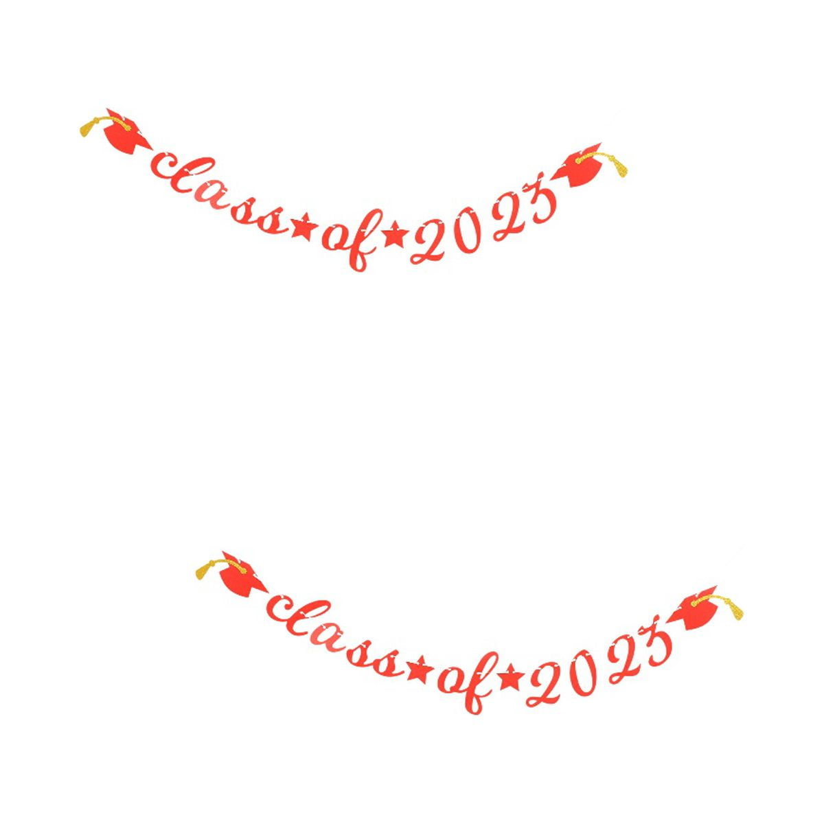 Raindrops 2pcs Class of 2023 Graduation Banner Graduation Themed Party ...