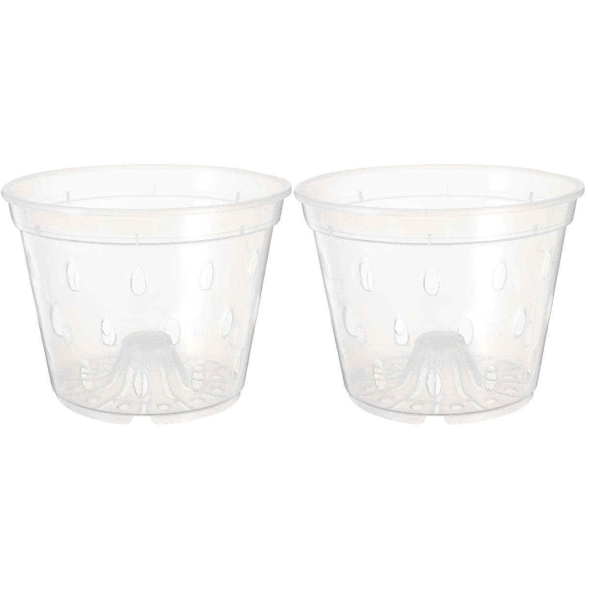 Raindrops 2pcs Clear Plastic Orchid Pot Breathable Orchid Planter ...