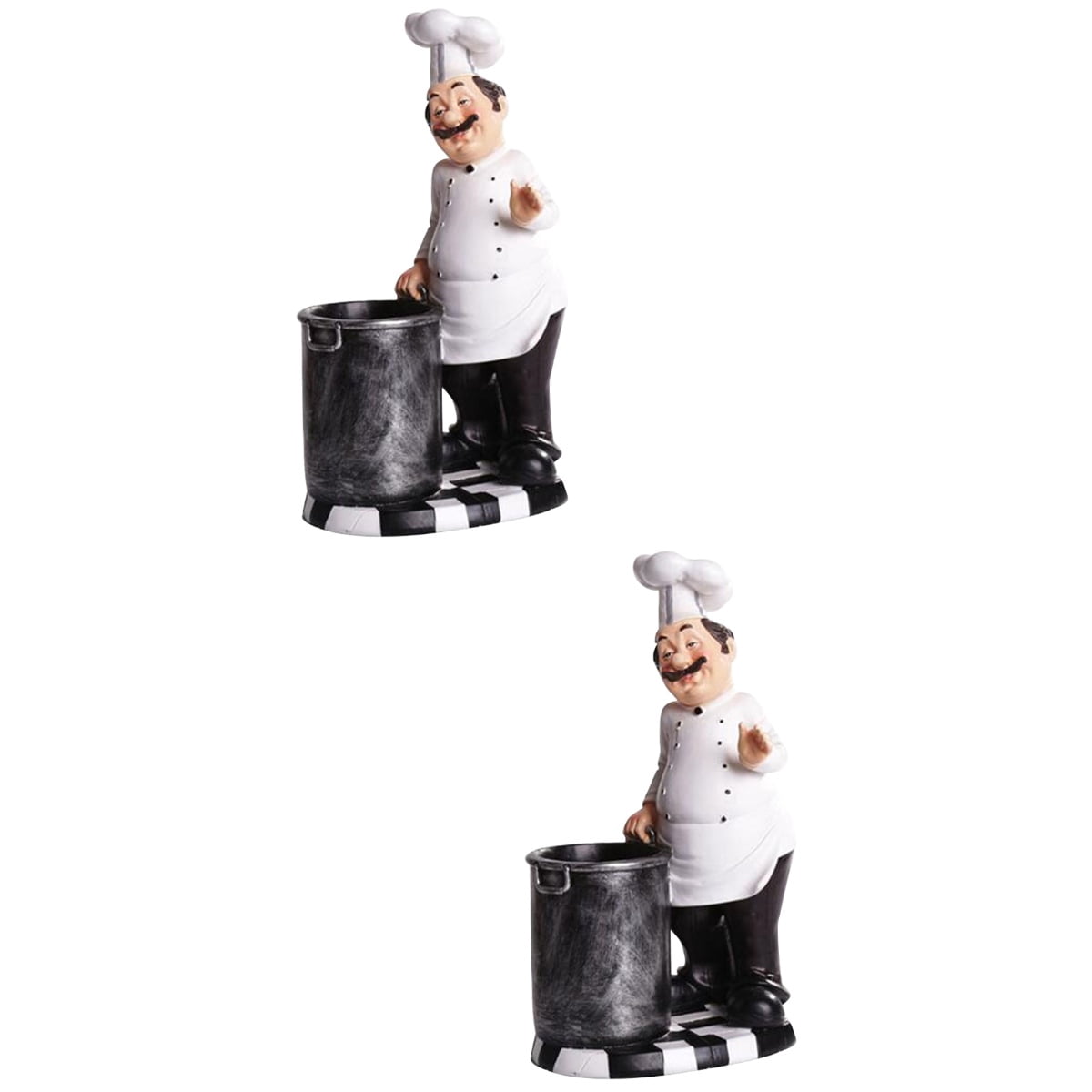 Raindrops 2pcs Cooks Characters Figurines Delicate Sculpture Resin ...