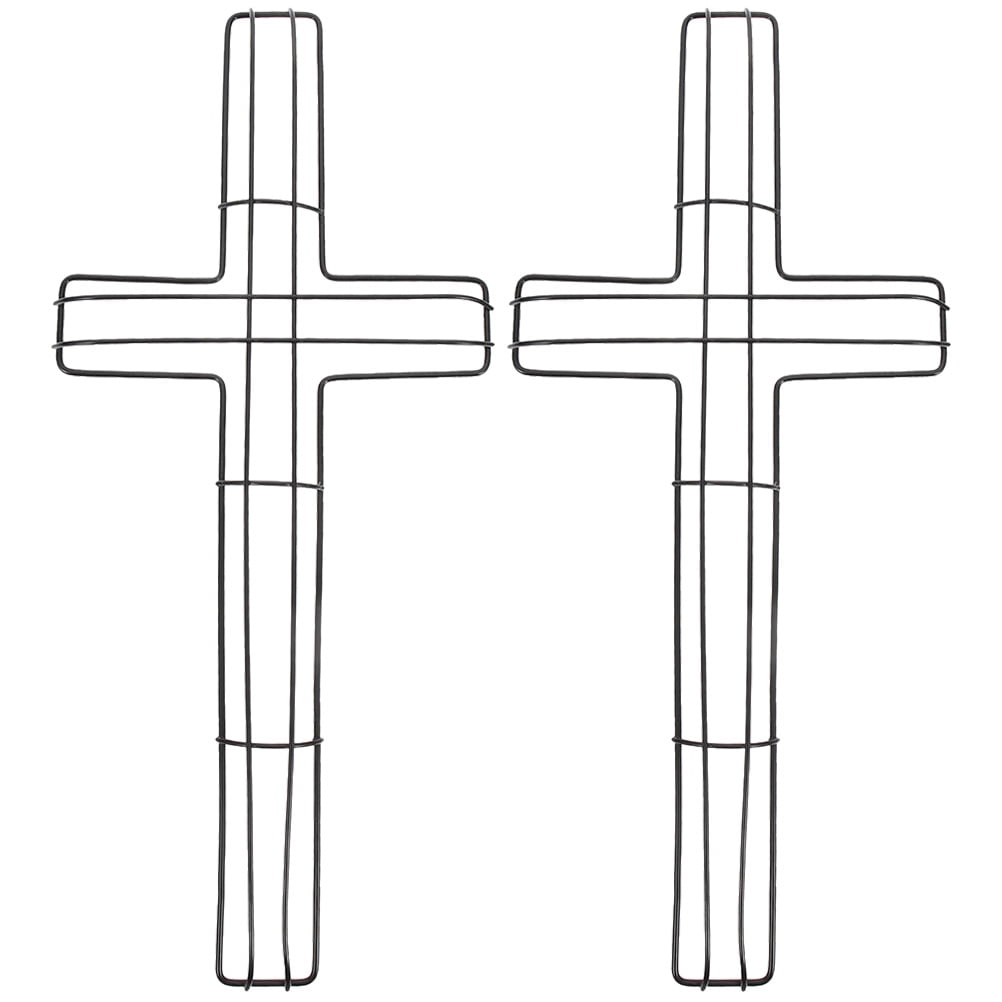 Raindrops 2pcs Cross Wreath Frames Cross Metal Wreath Frame Floral ...