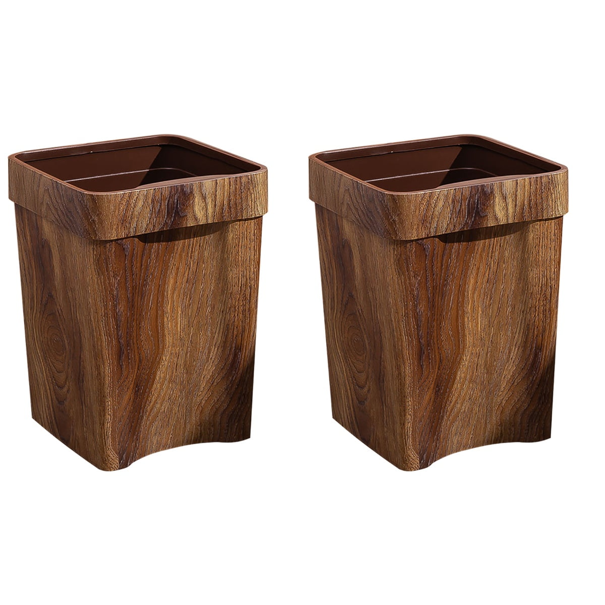 Raindrops 2pcs Daily Use Garbage Can Natural Style Waste Container ...