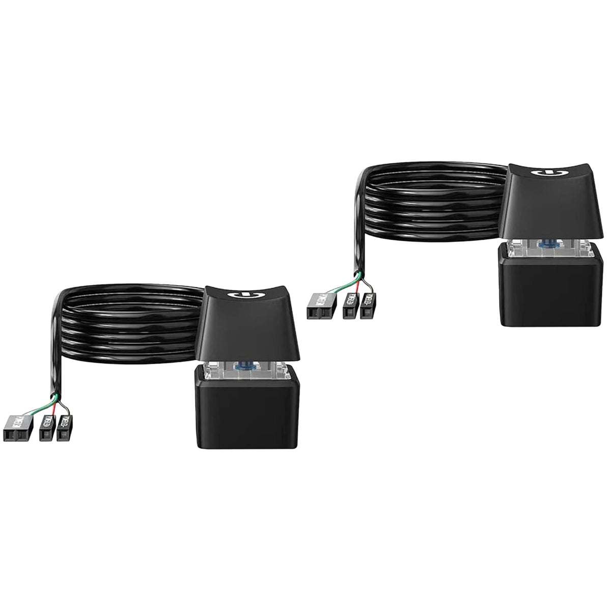 Raindrops 2pcs Desktop Computer Power Button Extension Power Supply ...