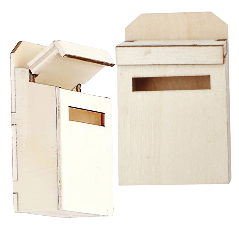 Raindrops 2pcs Dollhouse Mailbox Decoration Miniature Mail Box Mini ...