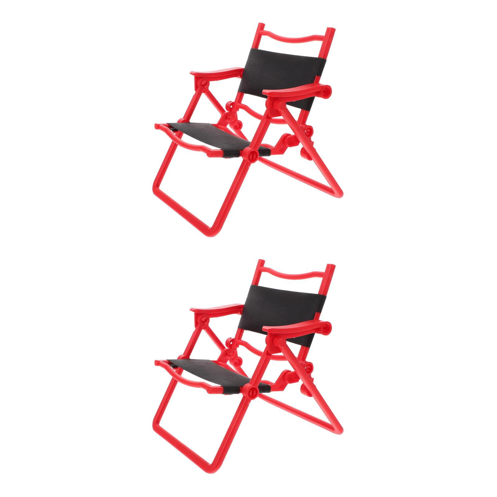 Raindrops 2pcs Dolls Folding Chair Prop Modern Style Dollhouse ...