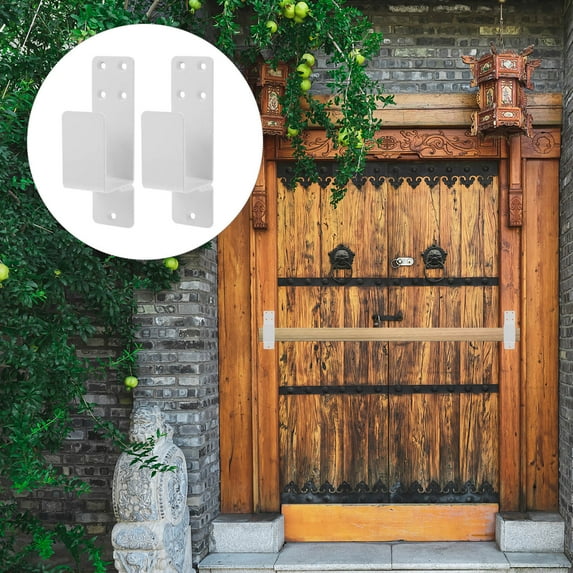 Raindrops 2pcs Door Mount Brackets Metal Bracket Sliding Bar Support ...