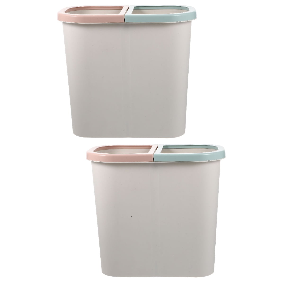 Raindrops 2pcs Double Rubbish Bin Dual Compartment Kitchen Waste Bin ...