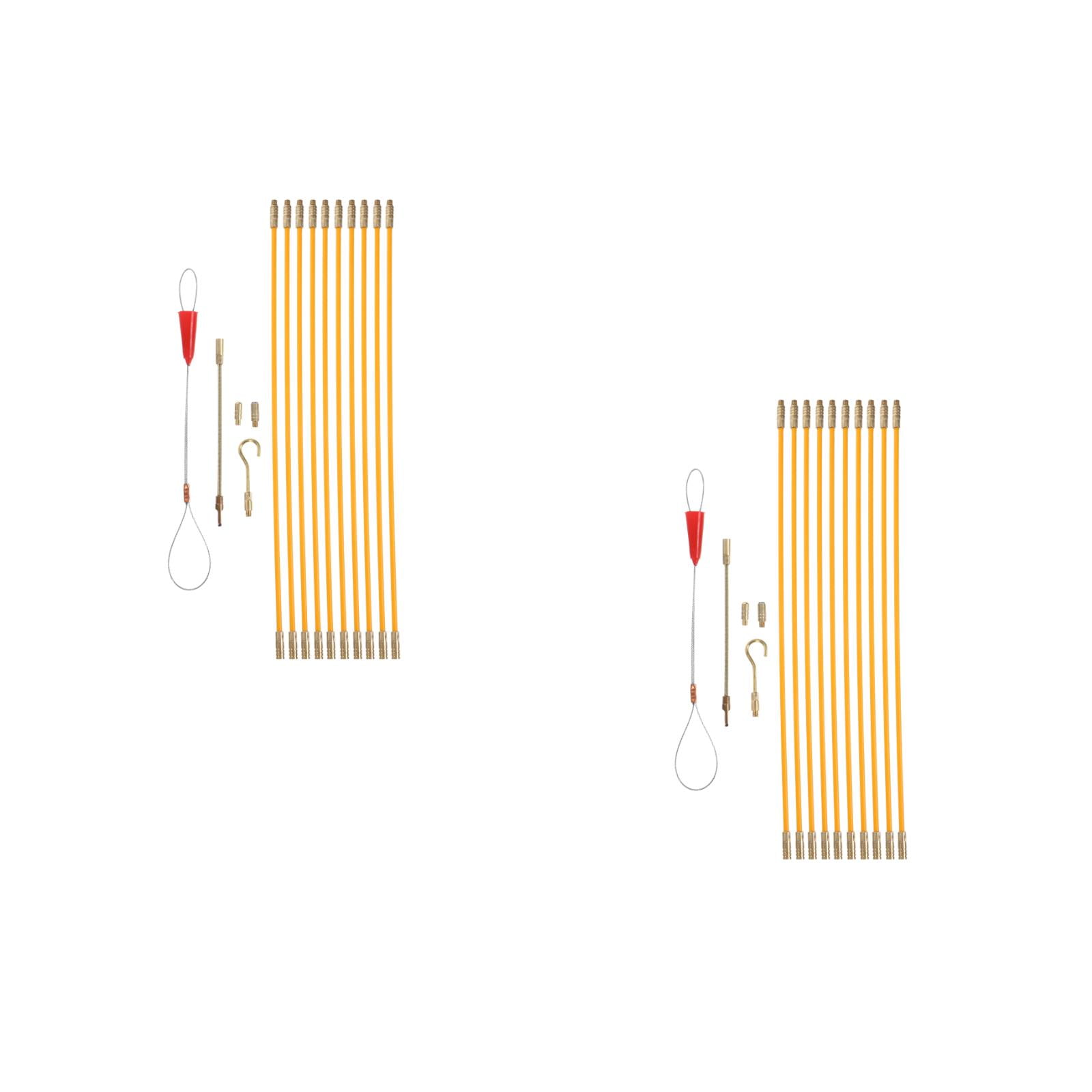 Raindrops 2pcs Fiberglass Wire Pull Rods Set 33CM Wall Fishing Tool ...