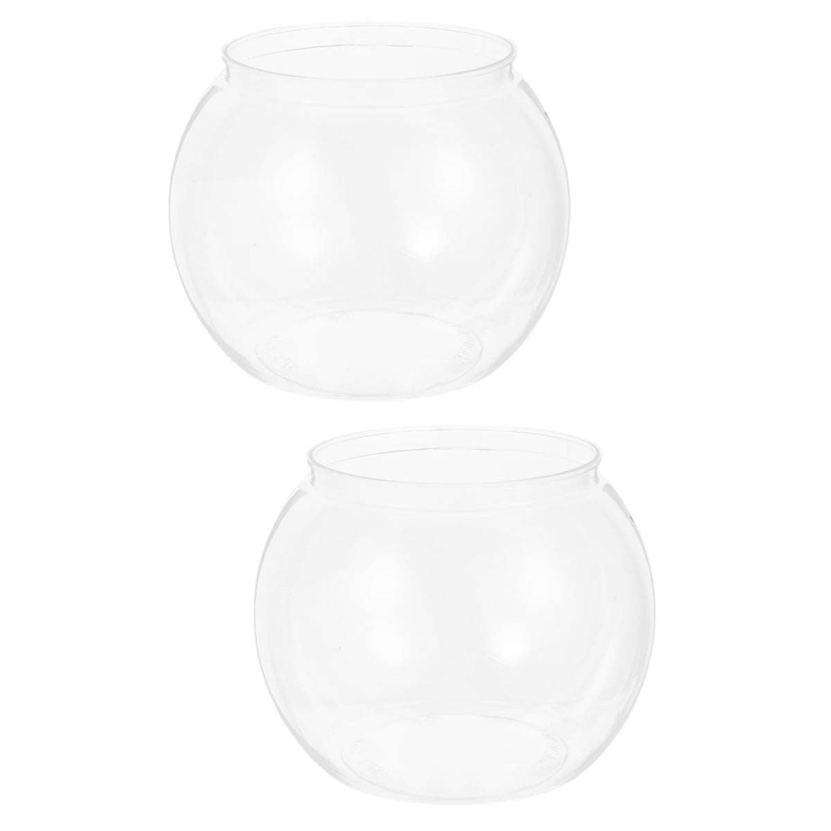 Raindrops 2pcs Fish Bowl Plastic Transparent Small Fish Bowl Desktop ...