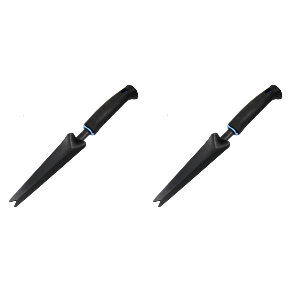 Raindrops 2pcs Forked Head Hand Weeder Puller Carbon Steel Wood Handle ...