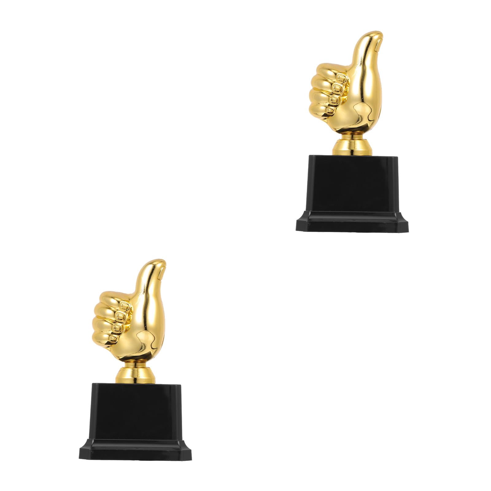Raindrops 2pcs Funny Plastic Trophy Thumbs Up Trophy Decorative Trophy ...