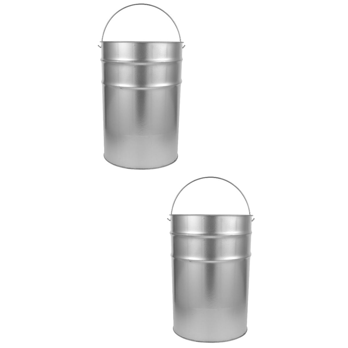 Raindrops 2pcs Garbage Can Metal Trash Can Bucket Trash Storage Bucket ...
