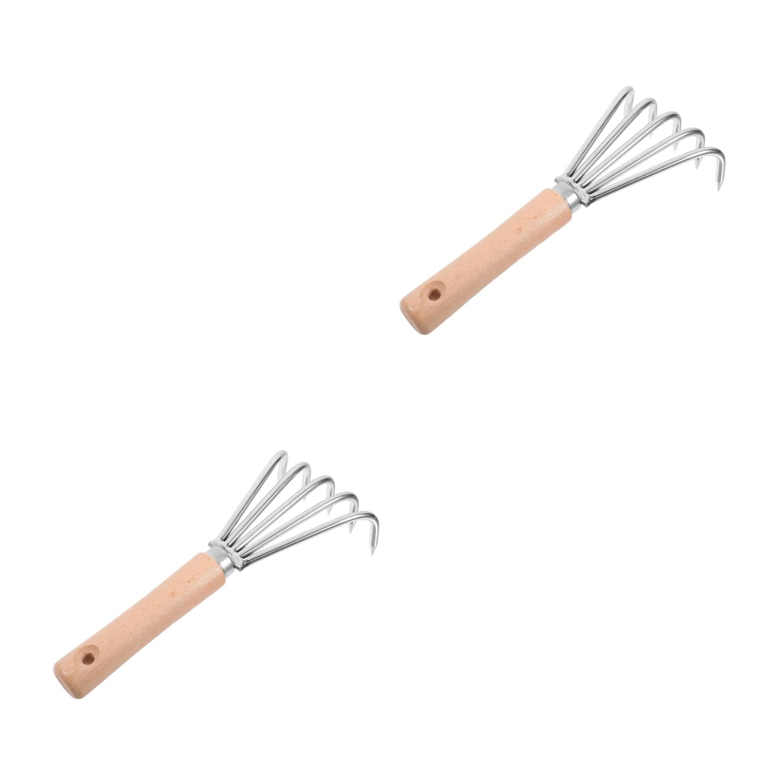Raindrops Hemoton 2pcs Japanese Weeding Tool Stainless Steel Ninja Rake ...