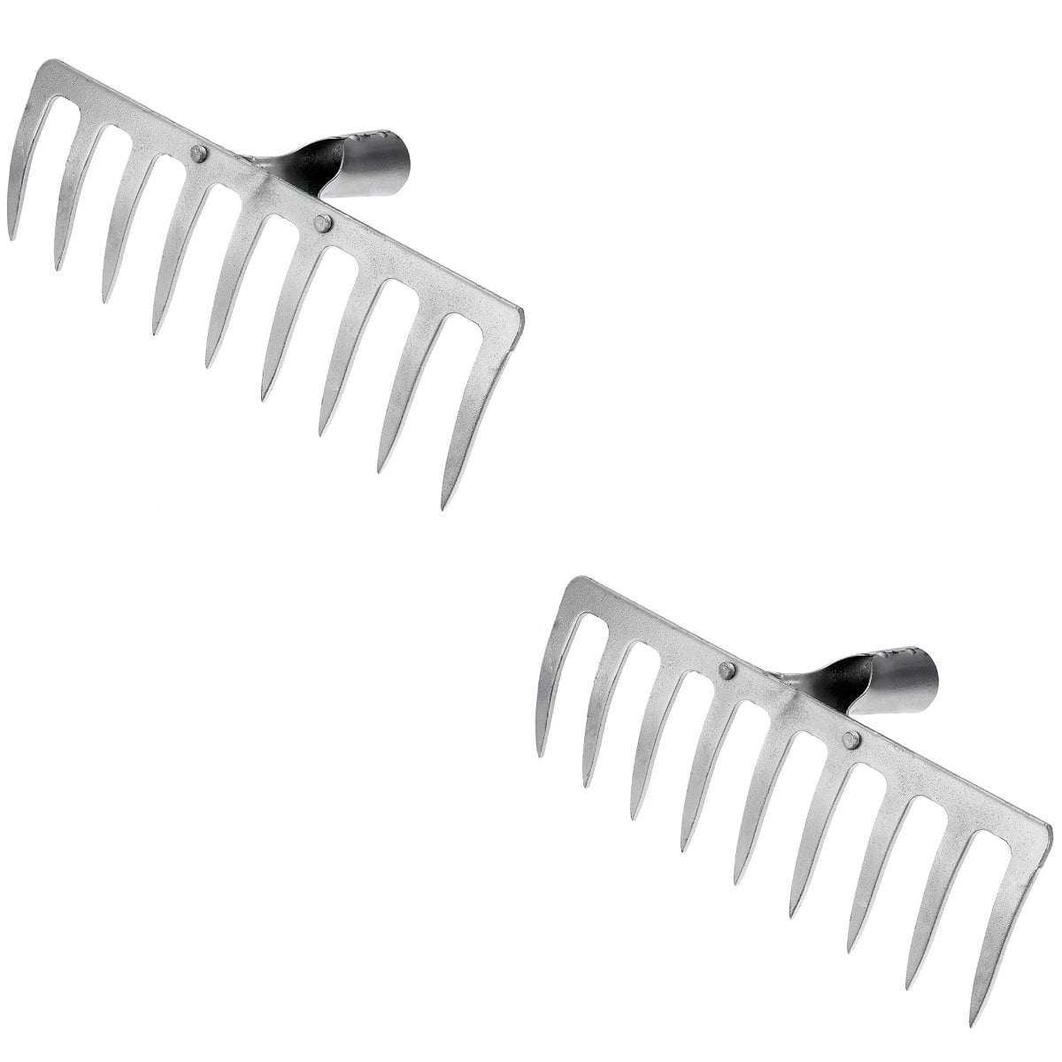 Raindrops 2pcs Garden Rake Head Heavy Duty Metal Rake Head Replacement ...