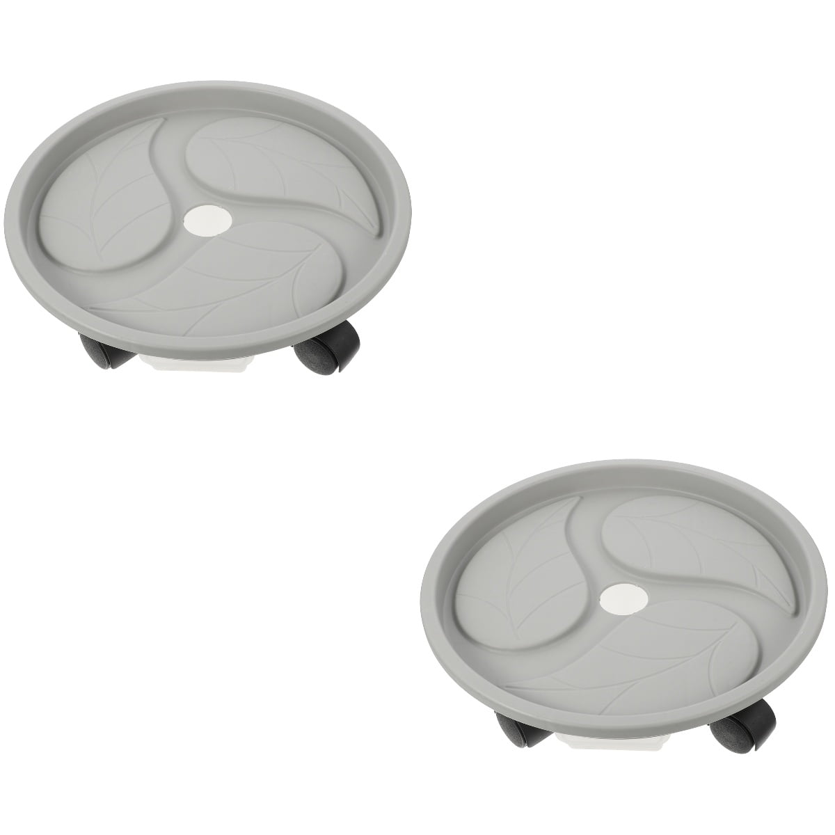 Raindrops 2pcs Garden Rolling Planter Trolley Garden Flower Pot Stand ...