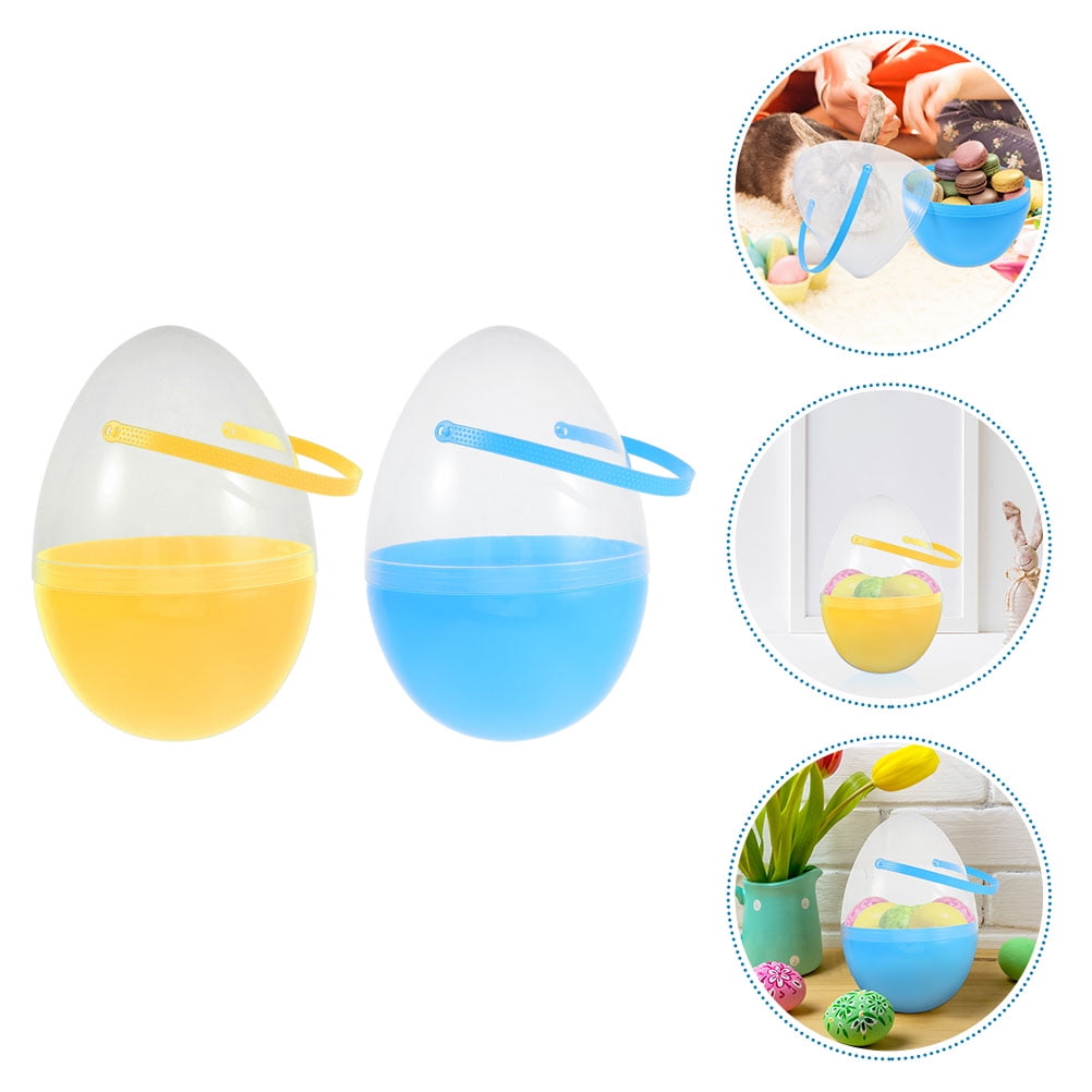 Raindrops 2pcs Giant Easter Eggs Fillable Jumbo Eggs with Handles Plastic Easter Extra Large ...