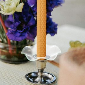 Candle Drip Protectors for Home Use in Clear and Silver Options