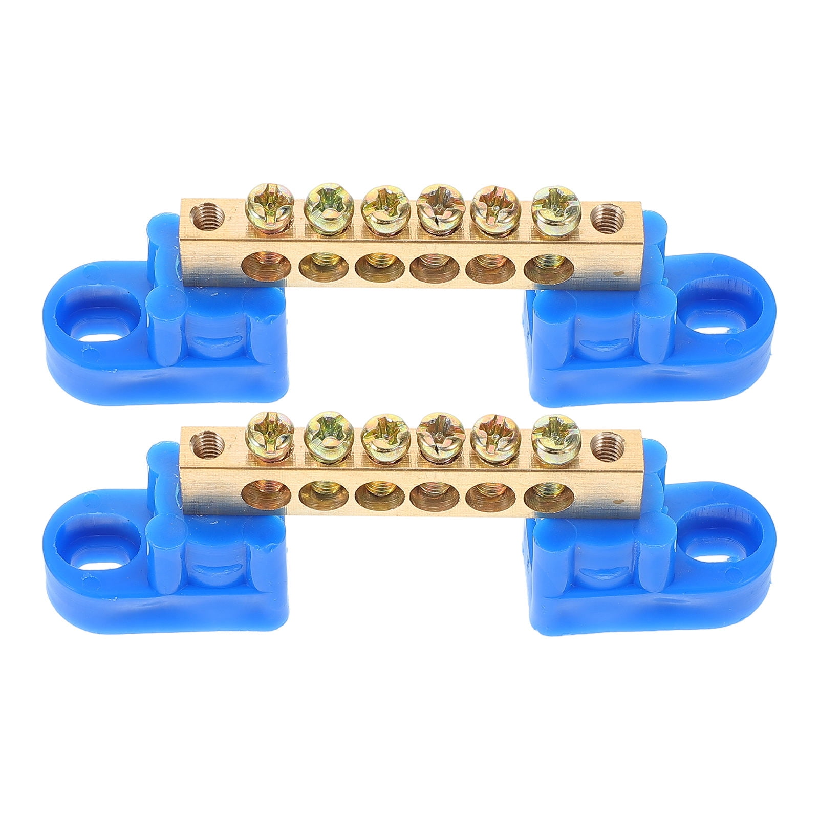 Raindrops 2pcs Ground Bus Bars 6 Positions Terminal Bus Bar Electrical ...