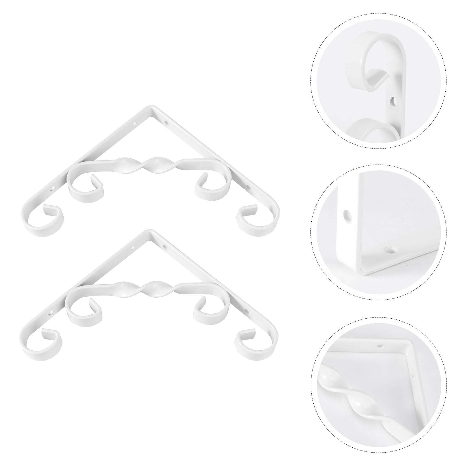 Raindrops 2pcs Hanging Flower Pot Bracket Metal Triangular Design for ...