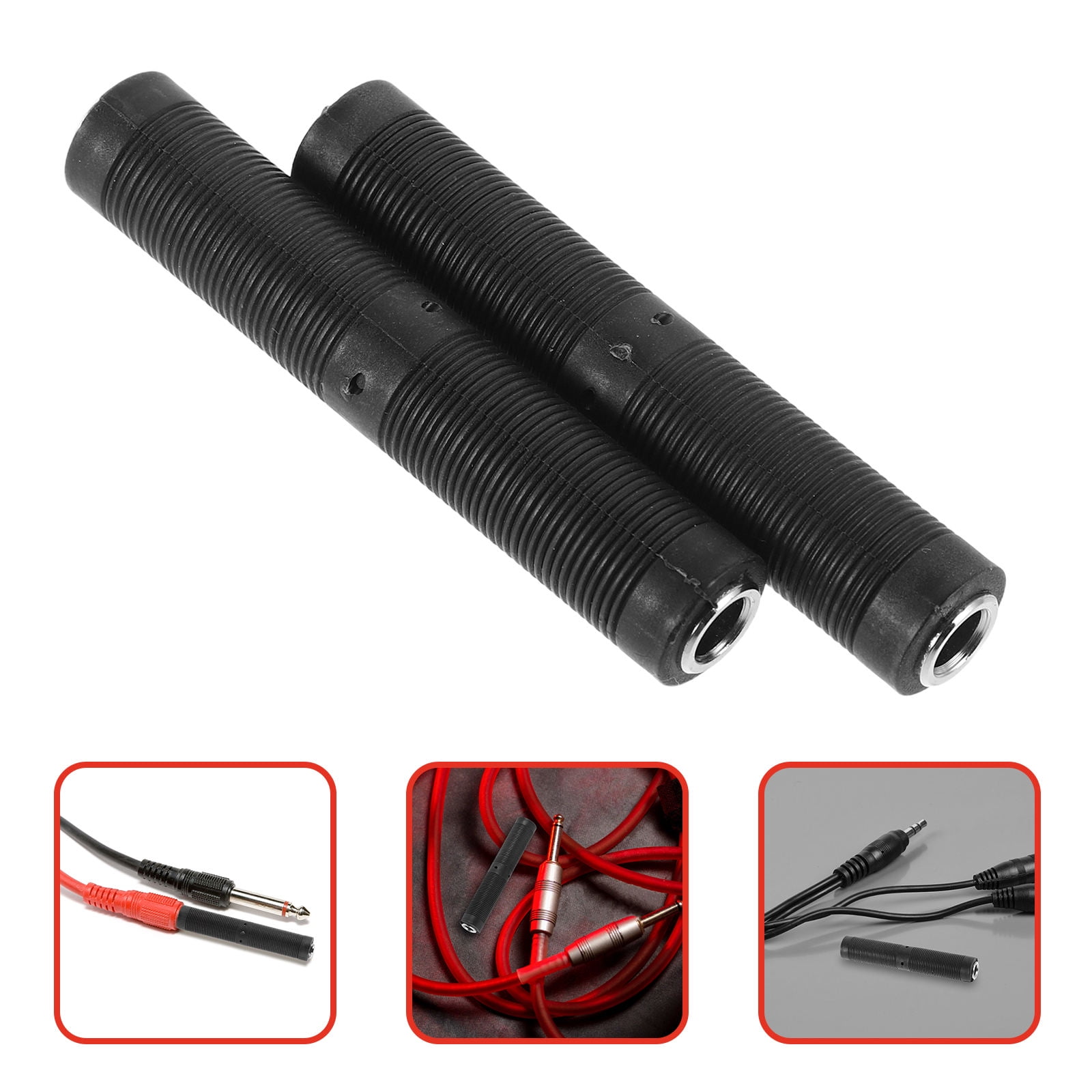 Raindrops 2pcs Headphone Jack Adapters Converter Audio Interface Headphone Converter 6.35mm ...