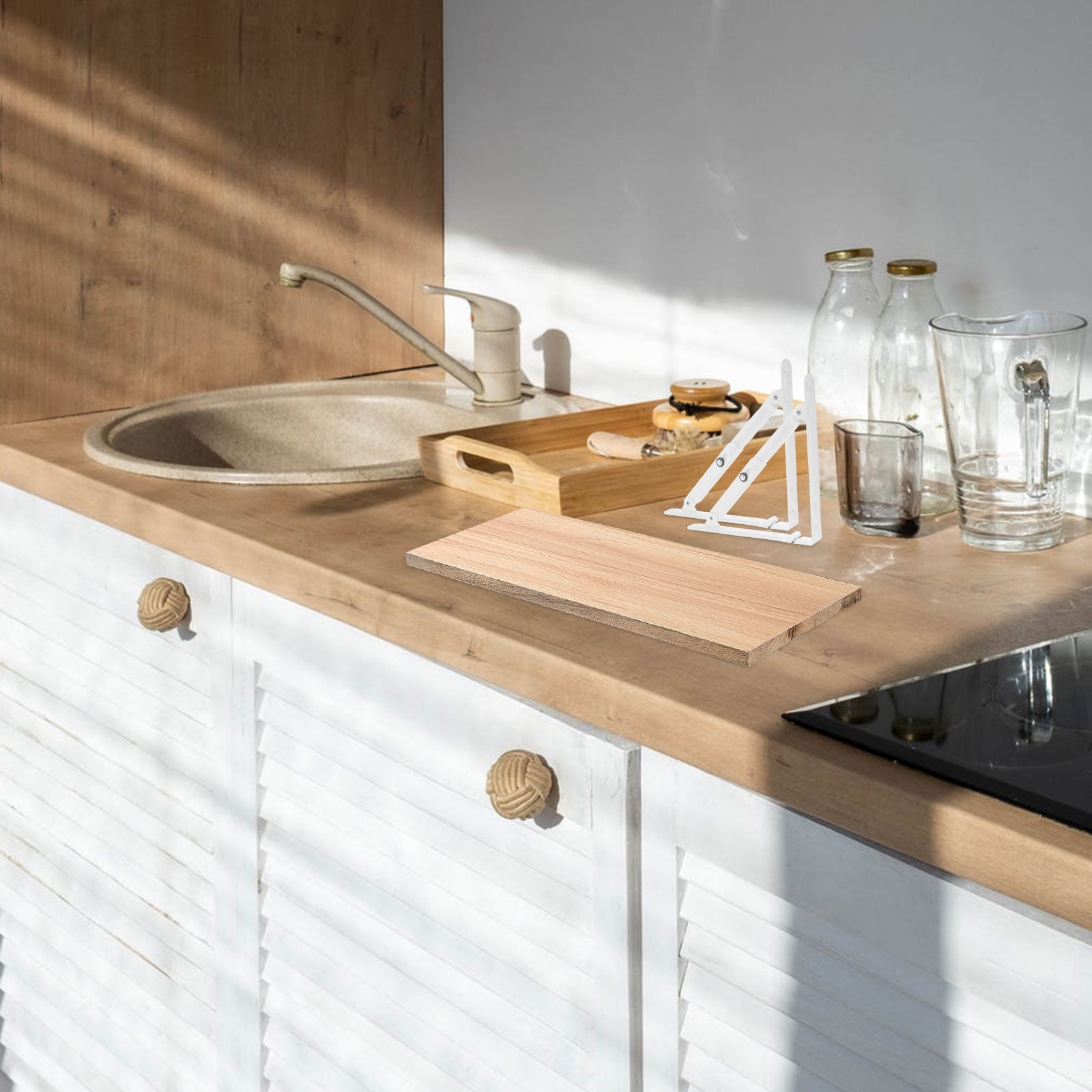 Raindrops 2pcs Iron Corner Braces For Wall-Mounted Shelf Folding ...