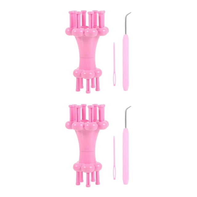 Raindrops 2pcs Knit Spool Loom Set Knitting Yarn Rope Hook DIY Weaving ...