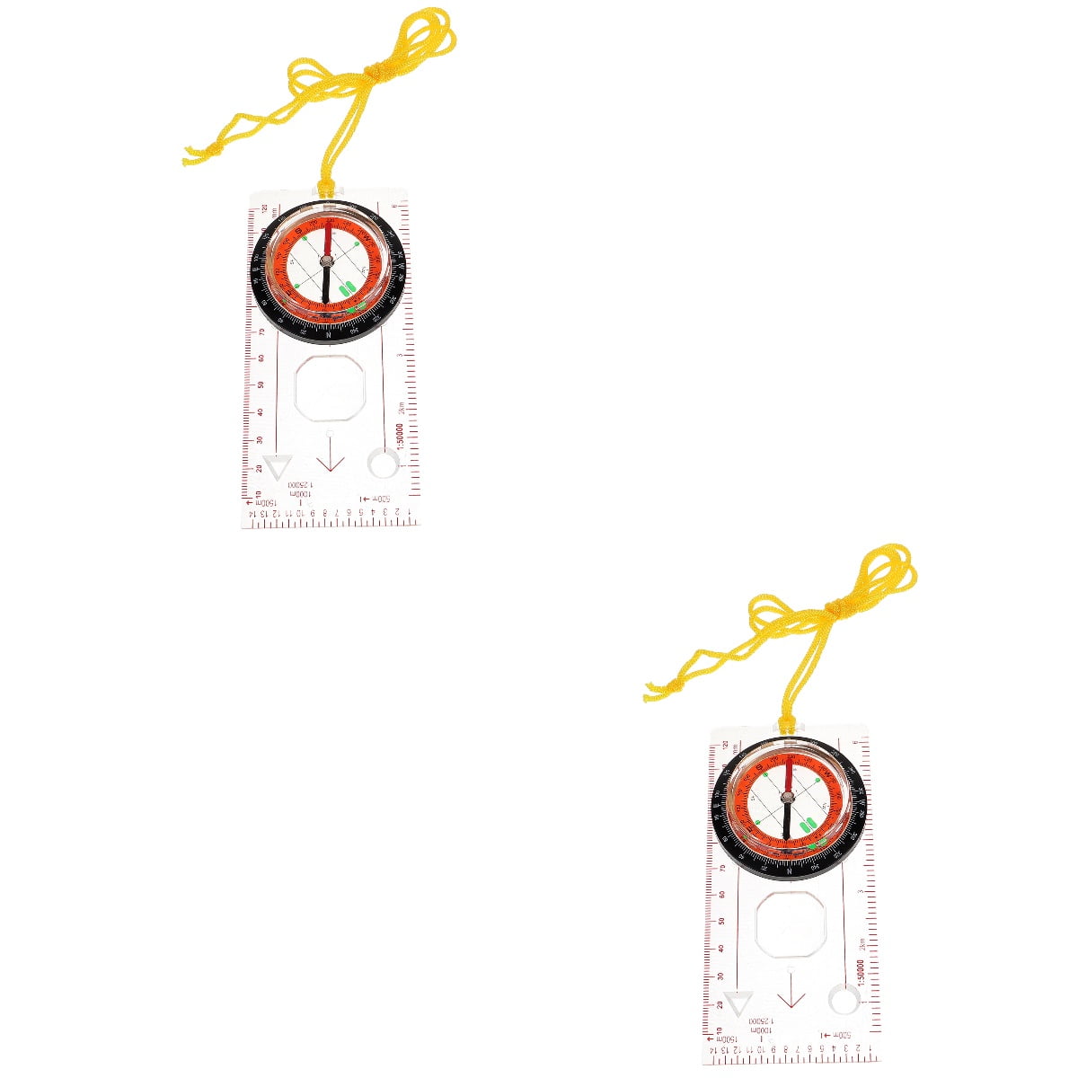Raindrops 2pcs Map Measuring Scale Compass Practical Compass Ruler ...