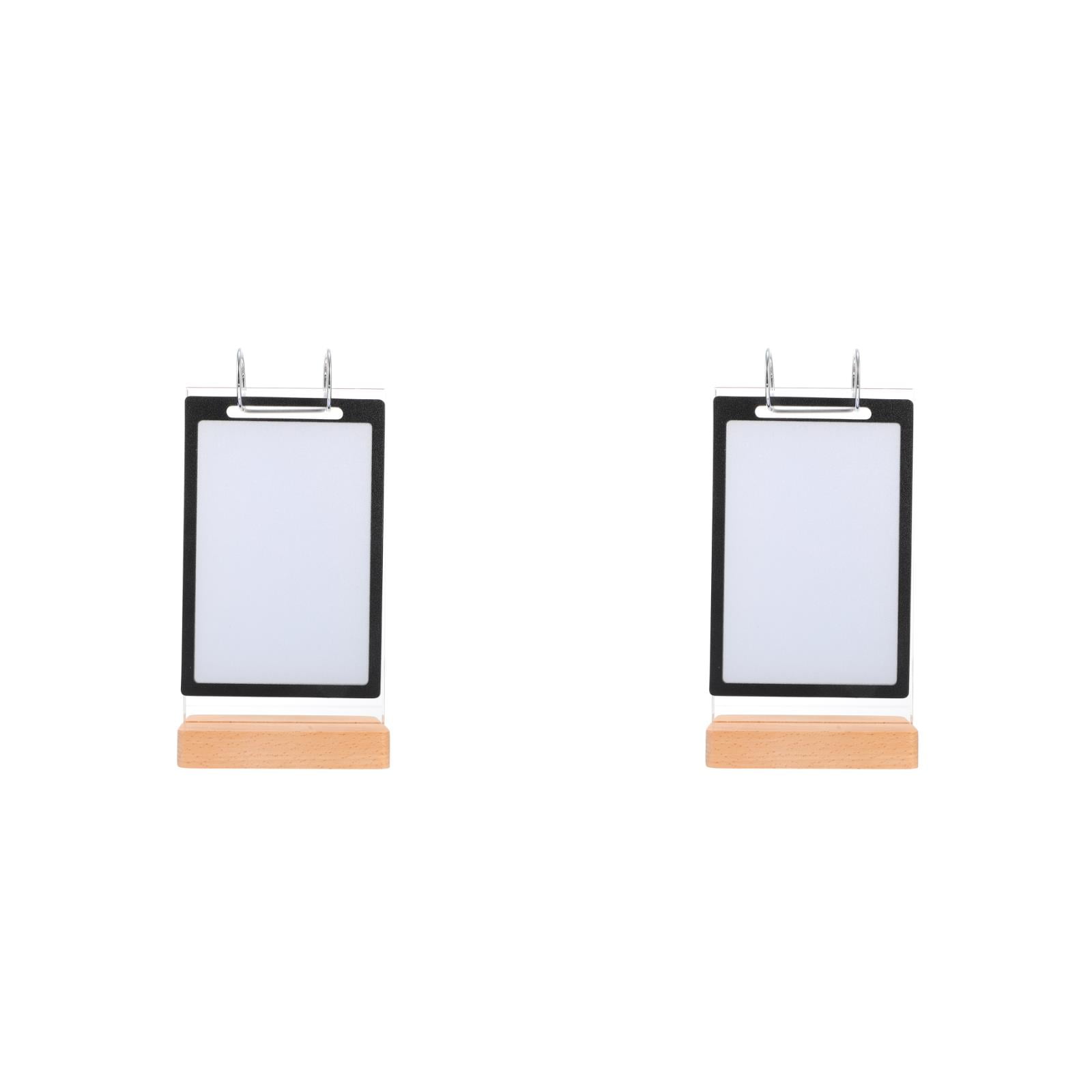 Raindrops 2pcs Menu Sign Stand Transparent Menu Display Stands Double ...