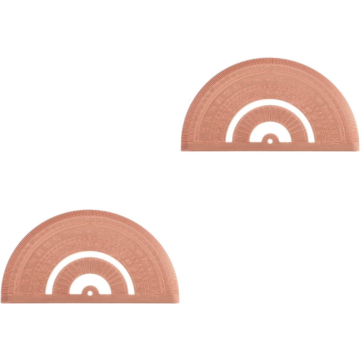 Raindrops 2pcs Metal Protractor Half Circle Geometry Protractor 180 ...