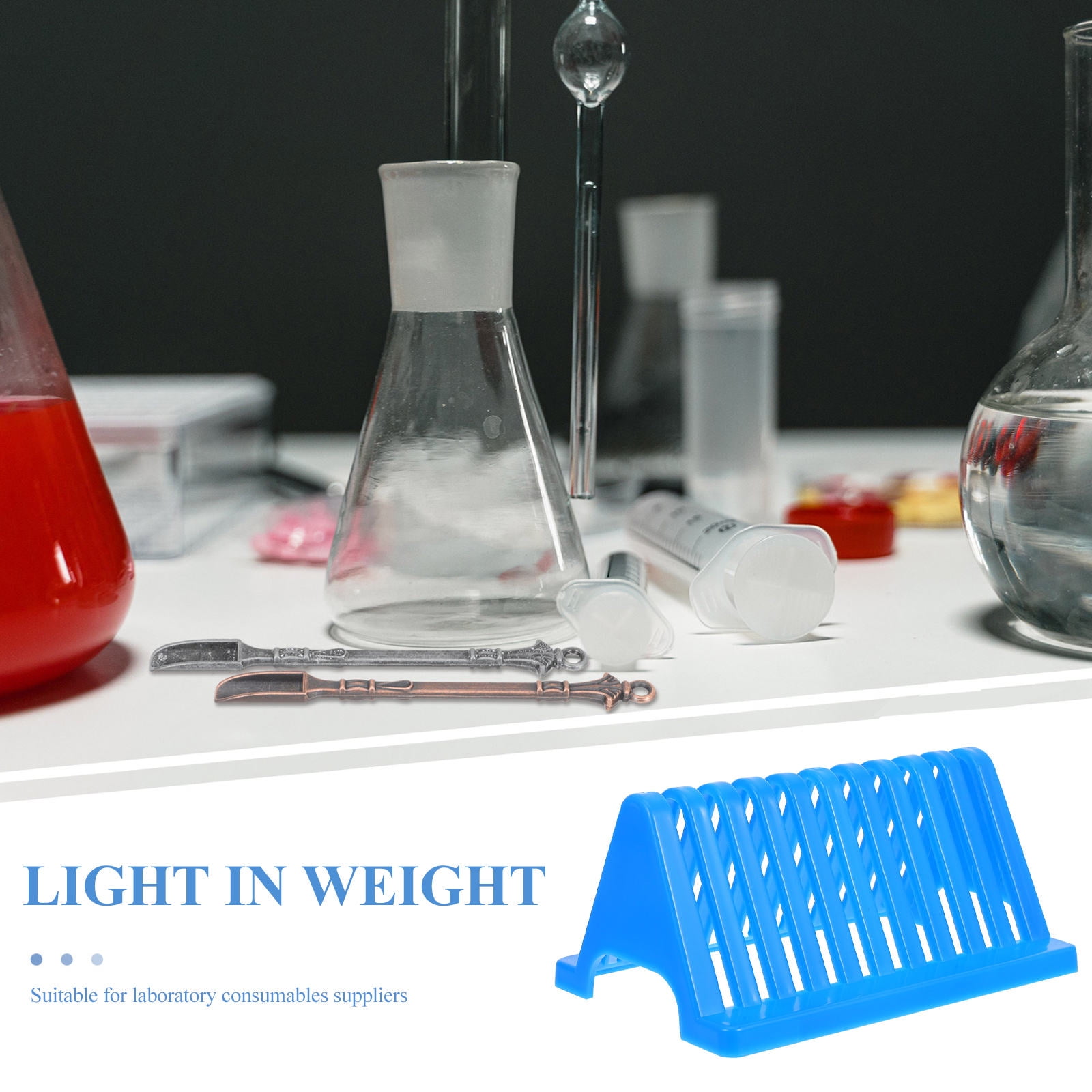 Raindrops 2pcs Microscope Slides Drying Organizer Plastic Slides Rack For Laboratory Microscope ...