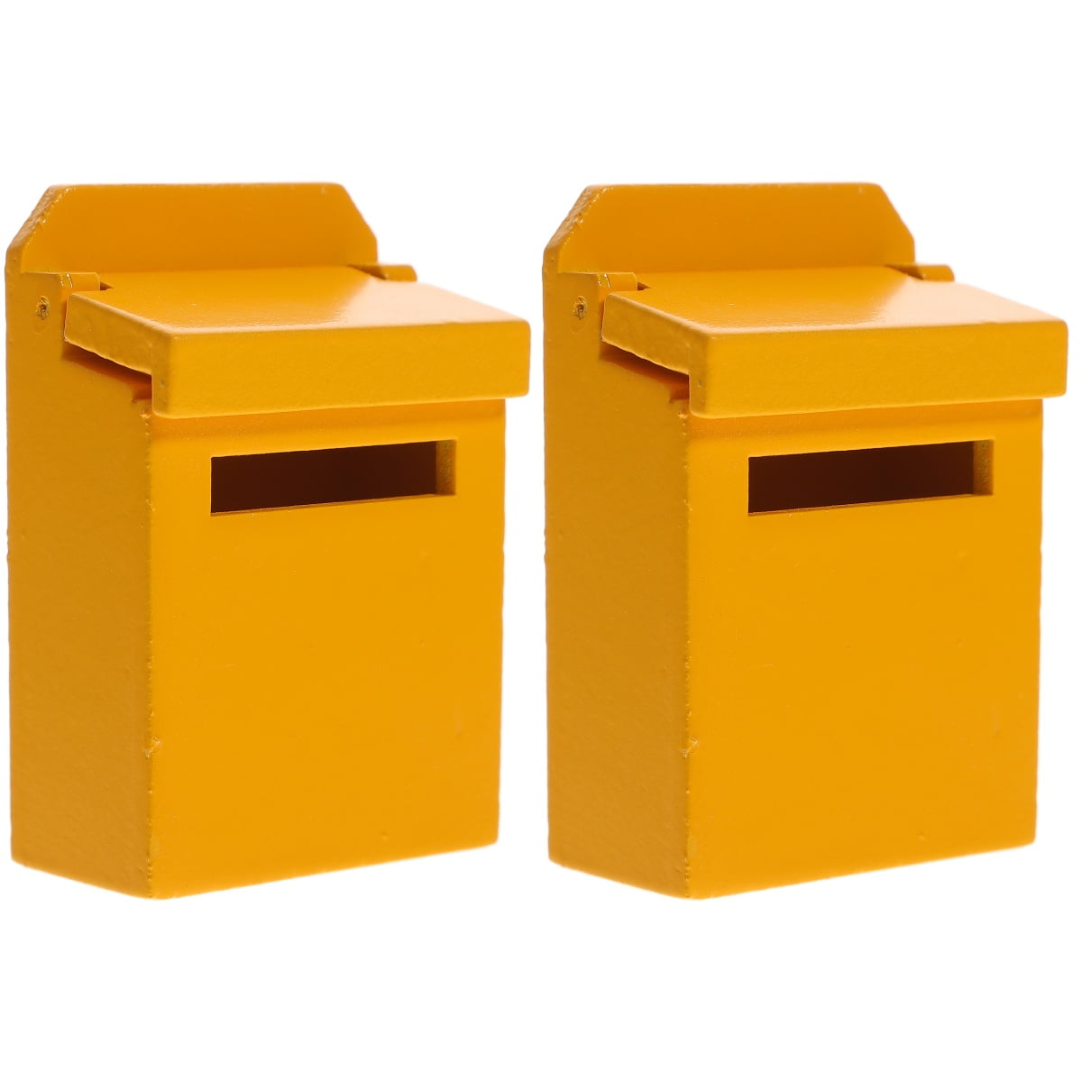 Raindrops 2pcs Mini Mailbox Model Fairy Garden Mailbox Decor Wood Tiny ...