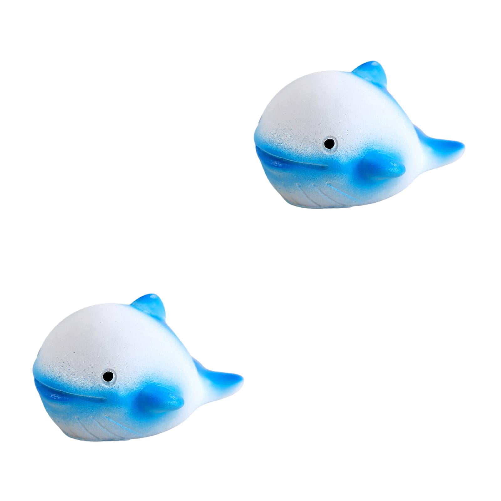 Raindrops 2pcs Mini Resin Whale Figurines Home Decor Miniature Sea ...