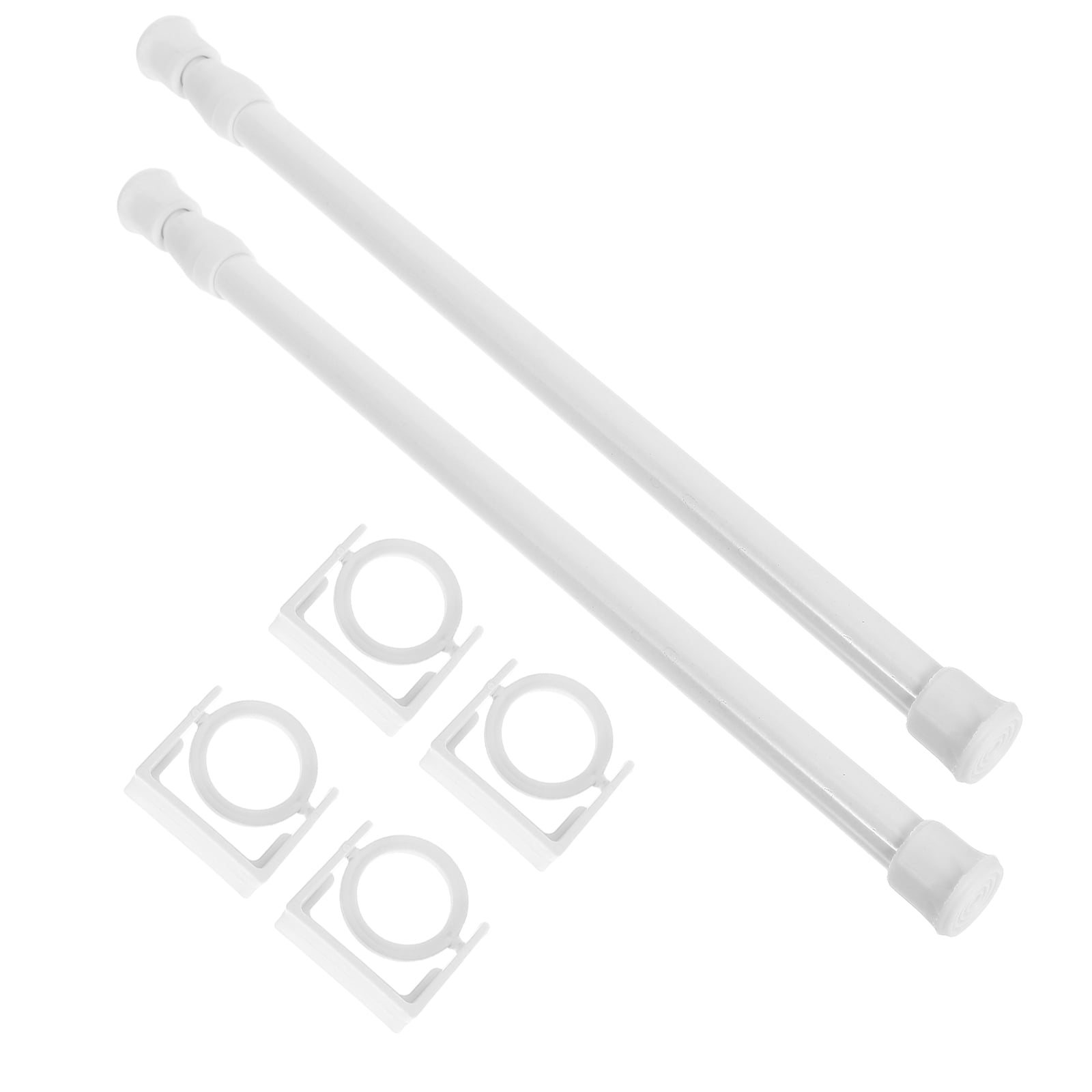 Raindrops 2pcs No Drill Towel Rods Adjustable Length Towel Organizer ...