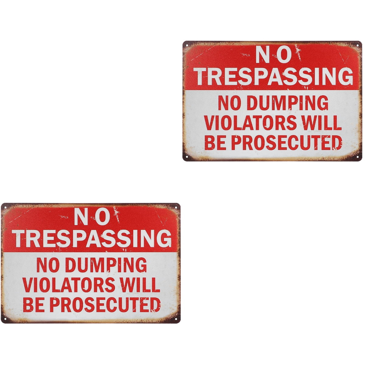 Raindrops 2pcs No Entrance Warning Sign Do Not Enter Sign Metal Safety ...
