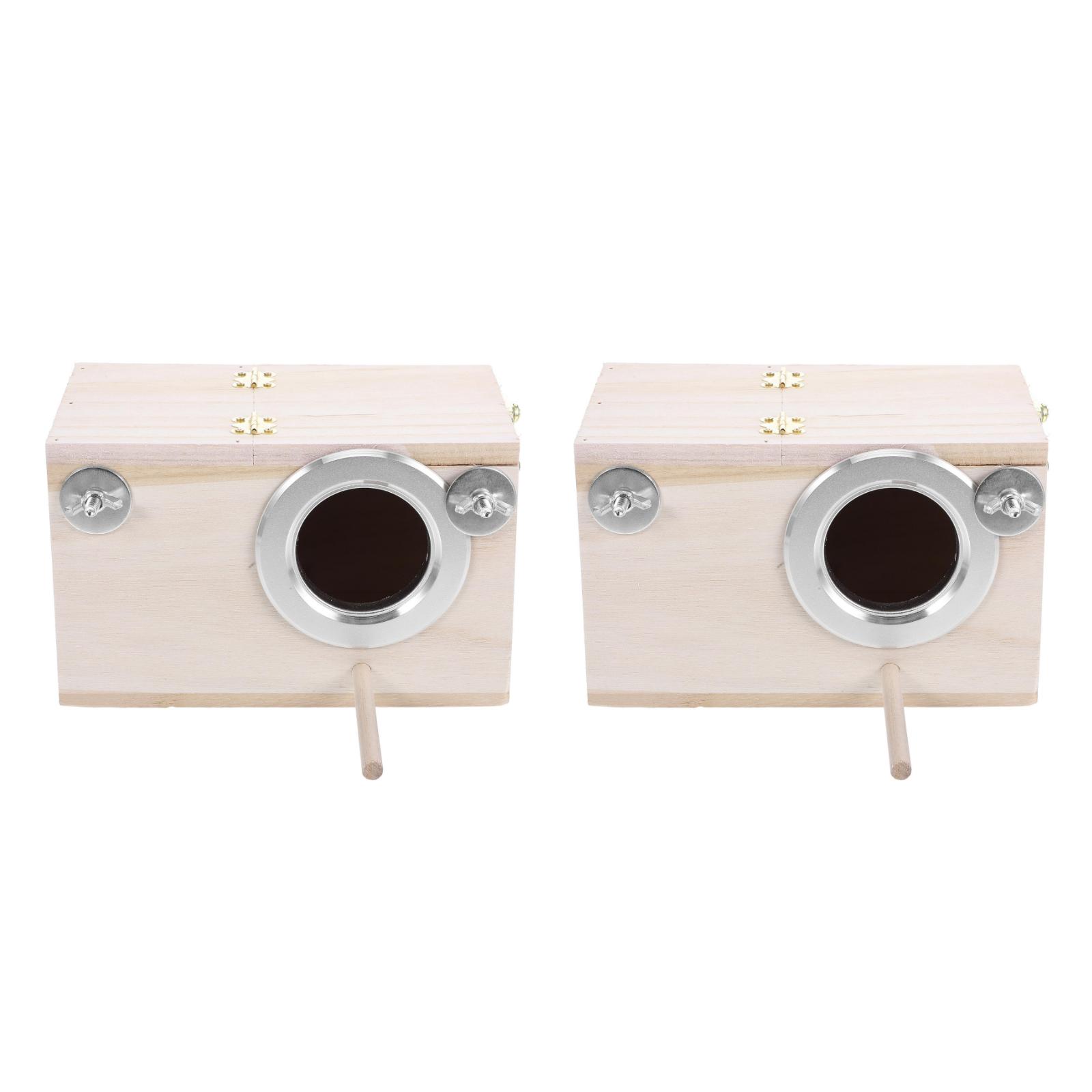 Raindrops Small Bird Cage Wood Nesting Box for Bird Enthusiasts Indoor ...