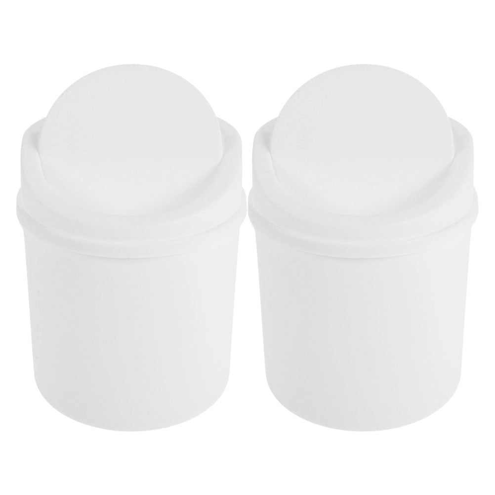 Raindrops 2pcs Plastic Desktop Mini Trash Can with Swing Lid ...