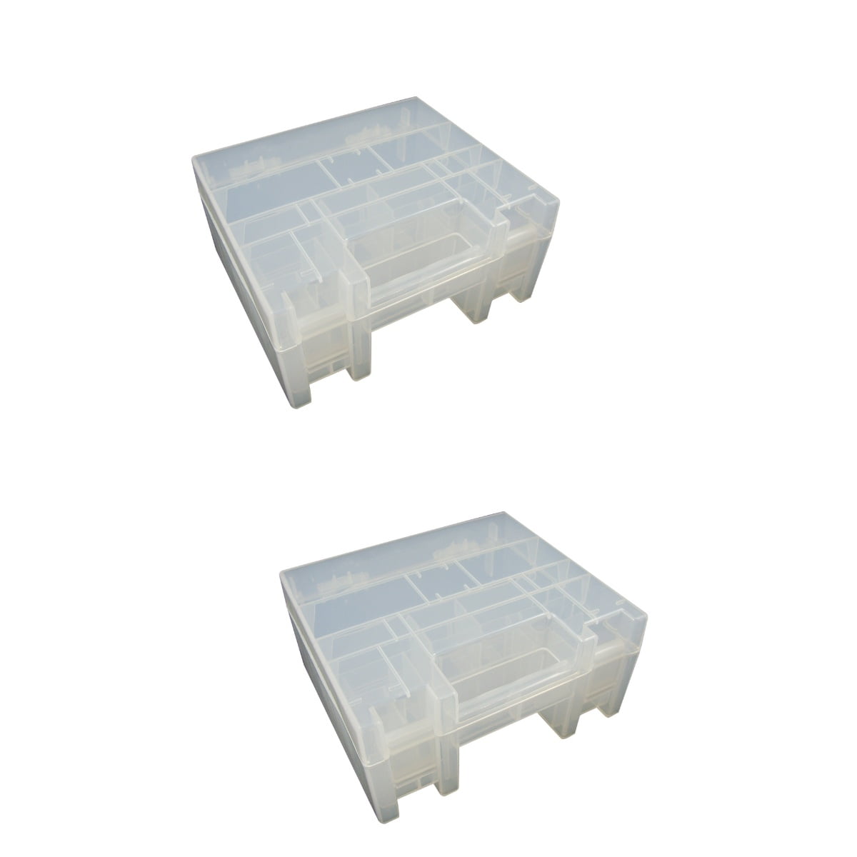 Raindrops 2pcs Portable Transparent Battery Storage Case Box for 18650 ...