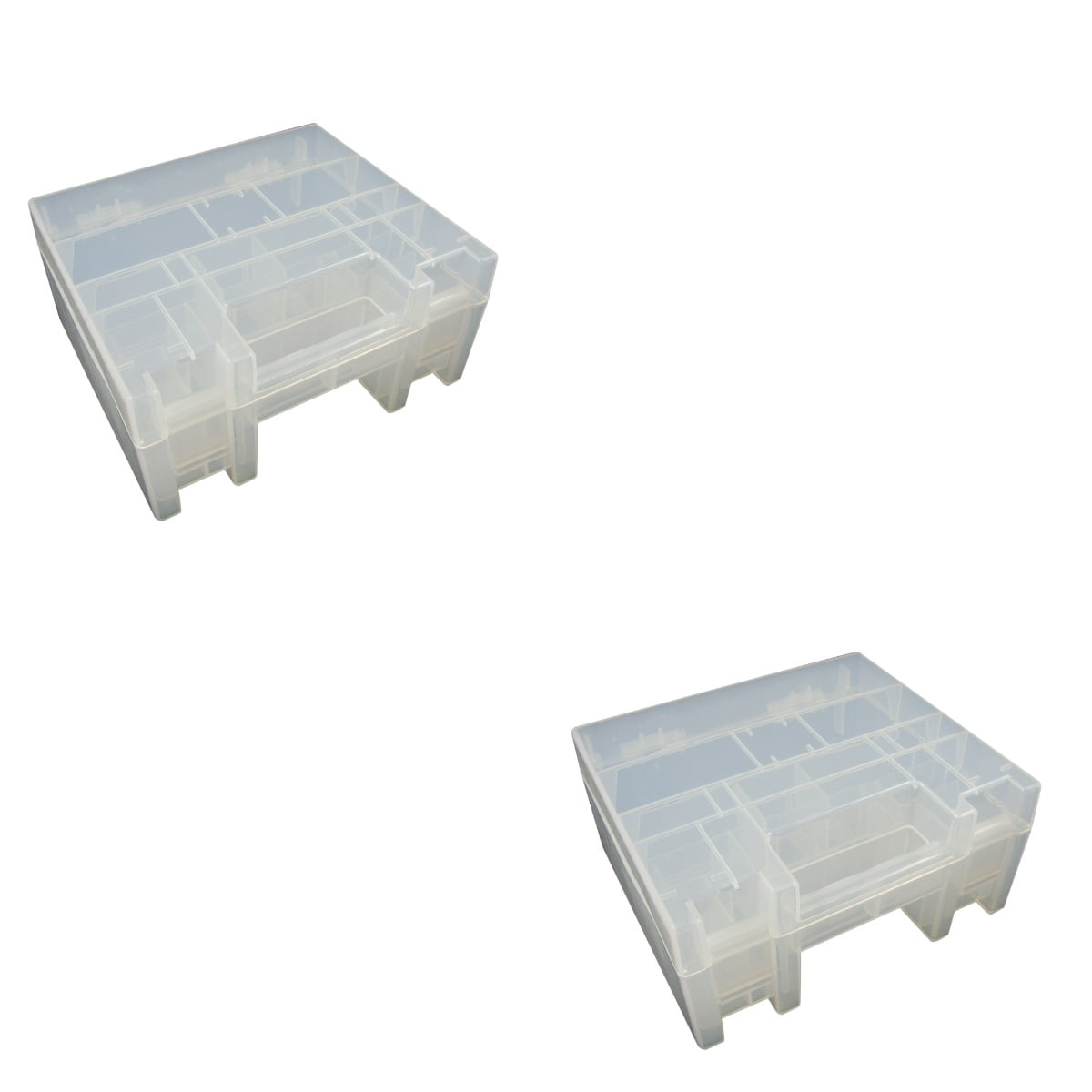 Raindrops 2pcs Portable Transparent Battery Storage Case Box for 18650 ...