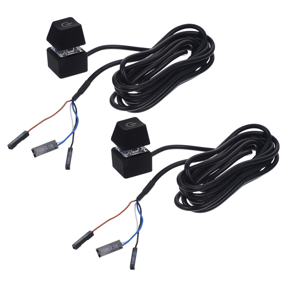 Raindrops 2pcs Power Button PC Power Button Extension Cable Computer ...