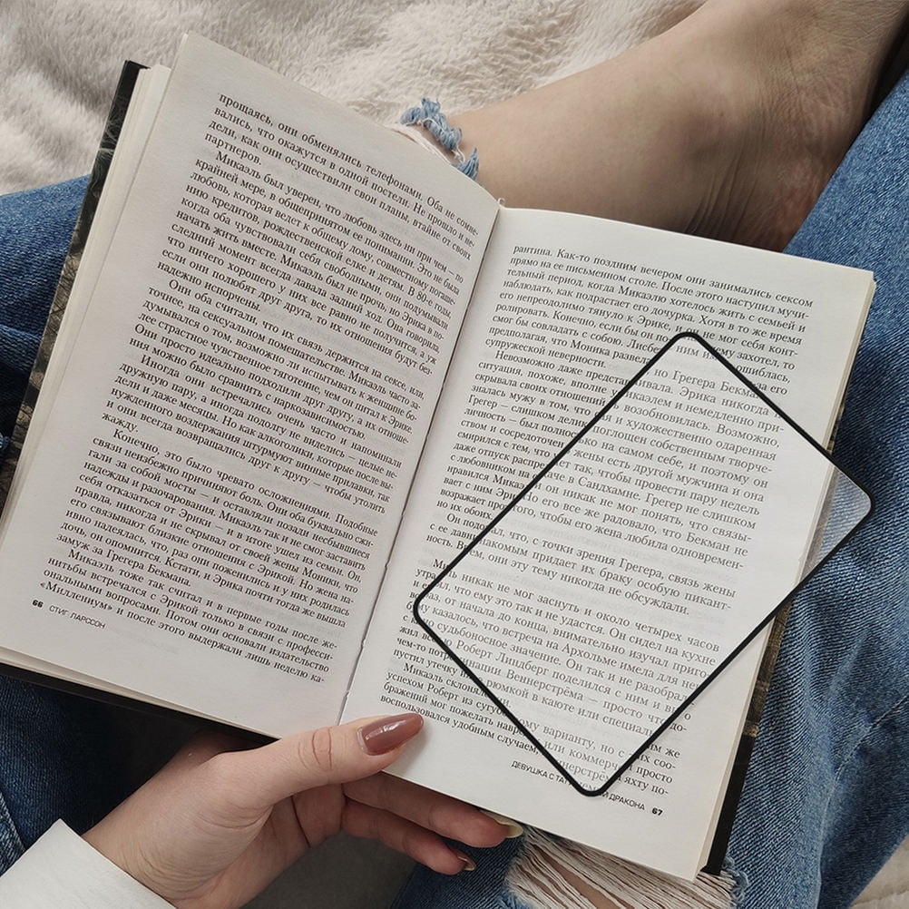 Raindrops 2pcs Pvc Magnifying Sheet Bookmark Ultra-Thin Full Page ...