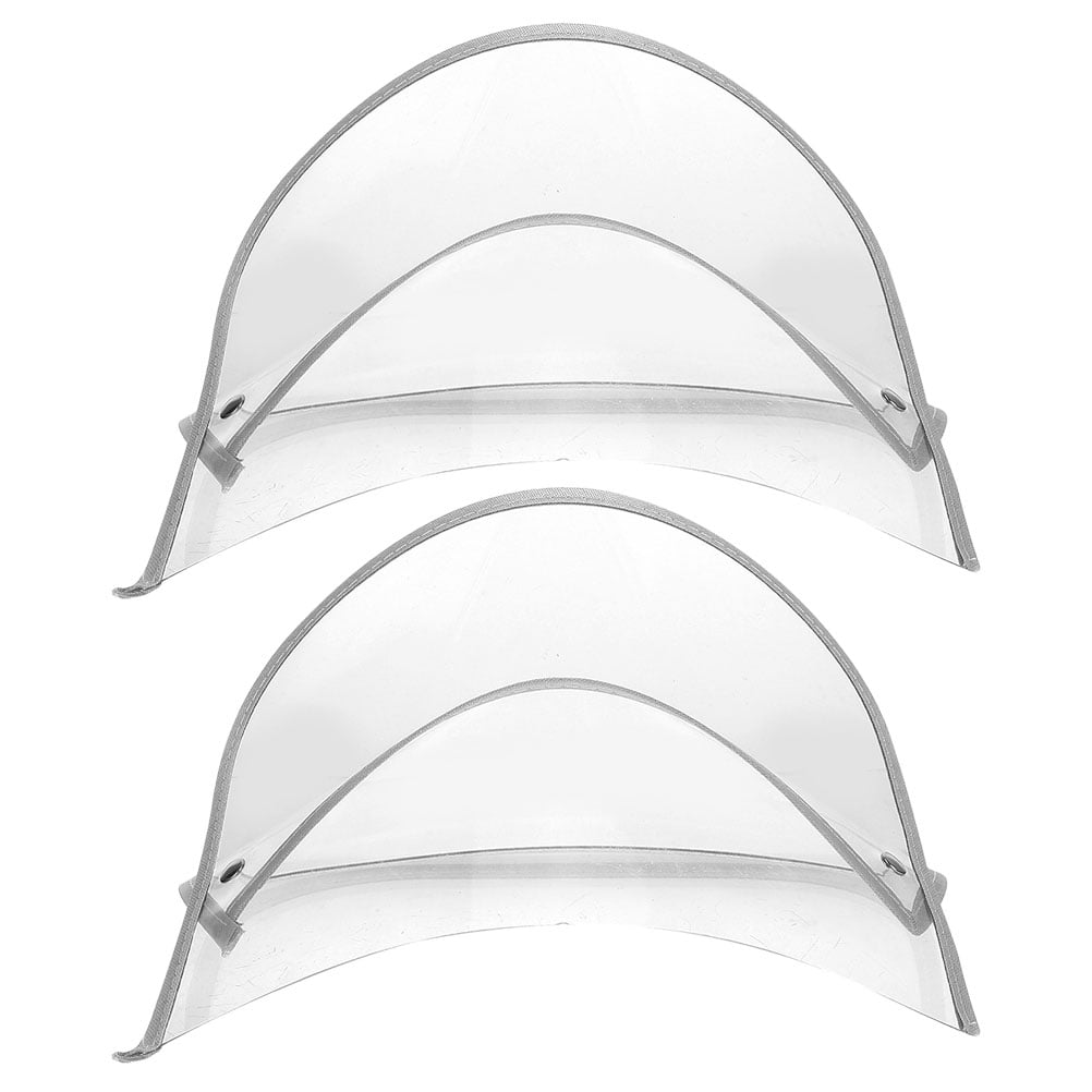 Raindrops 2pcs Rain Bonnet With Visor, Clear Plastic Rain Hats ...
