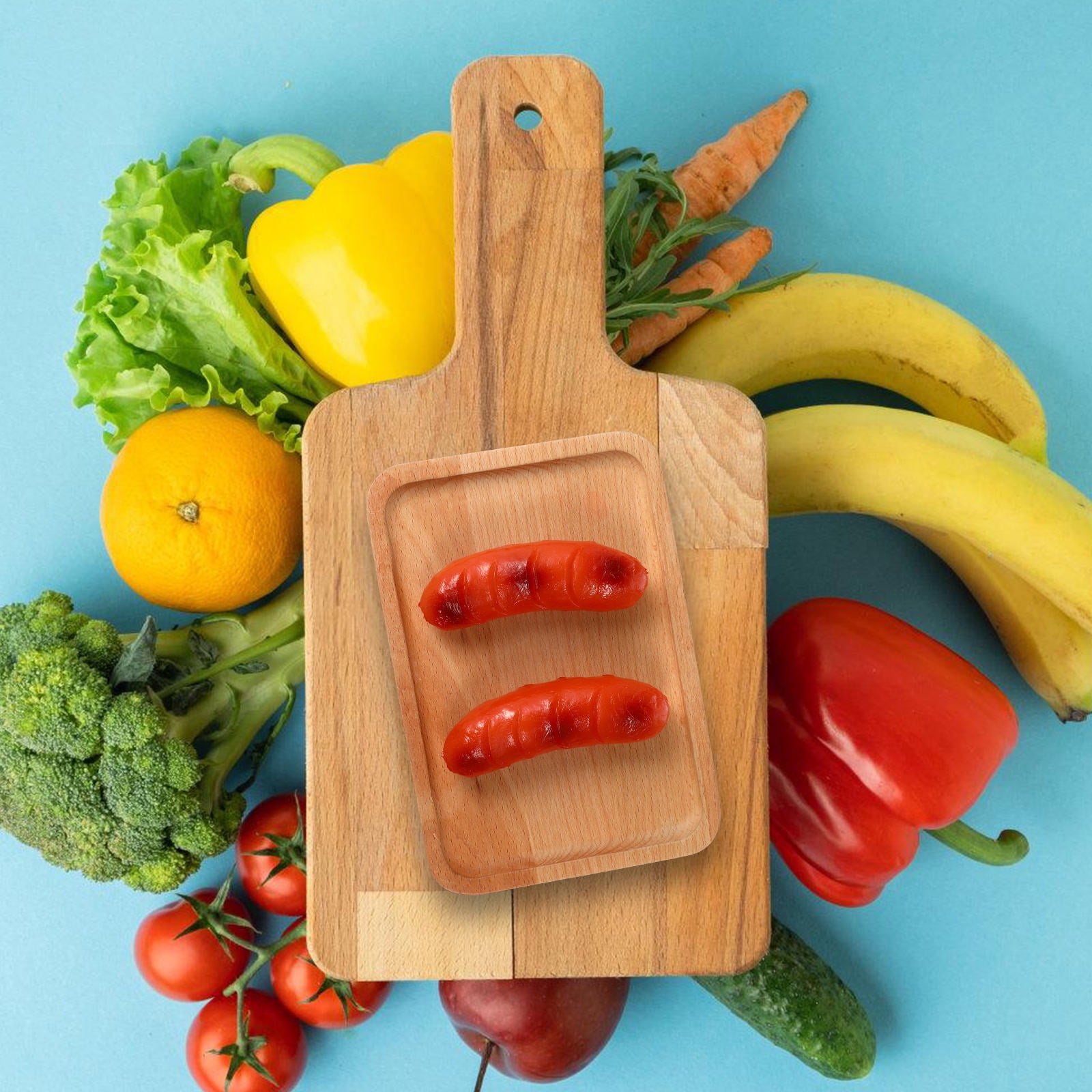 Raindrops 2pcs Realistic Hot Dog Sausages Model High Simulation Fake ...