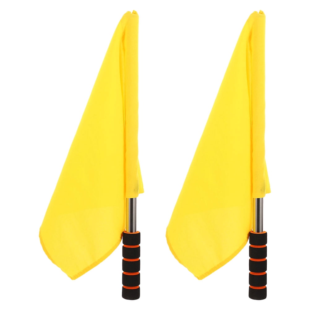 Raindrops 2pcs Referee Handheld Flags Sports Training Flag for Traffic ...