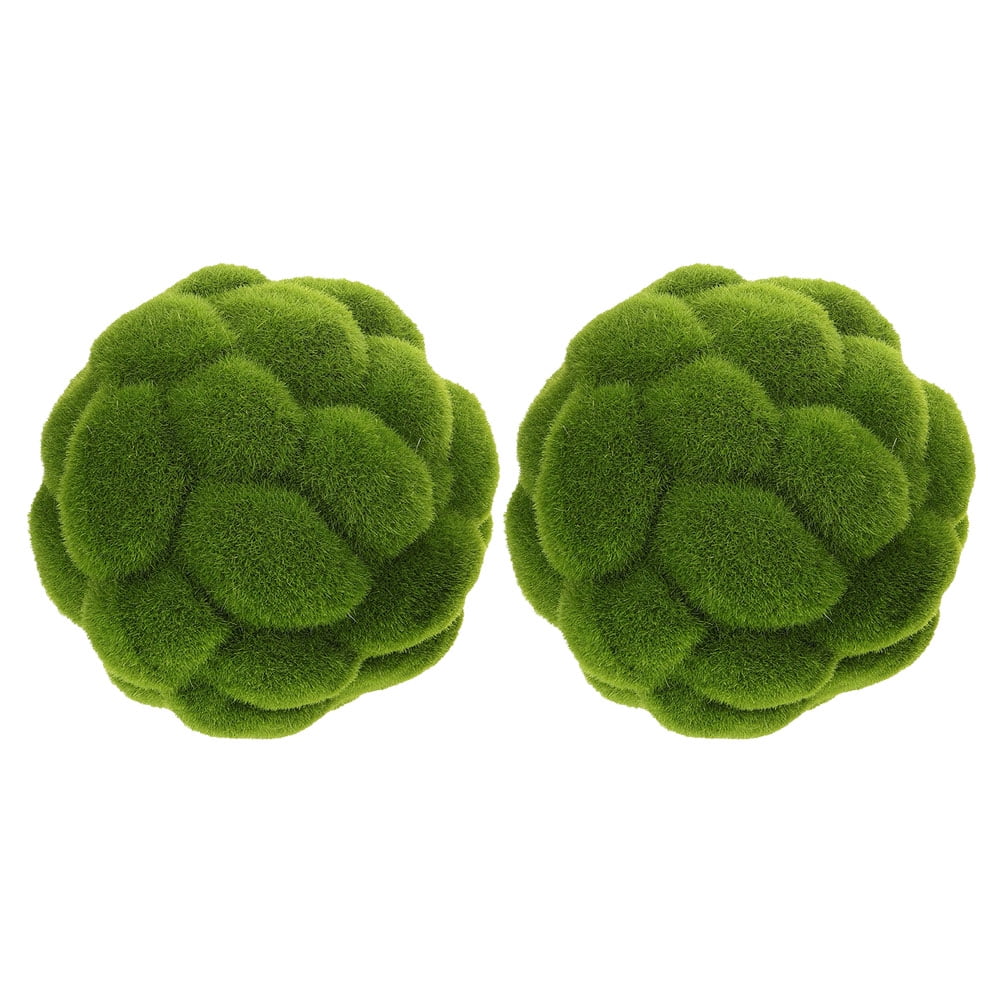 Raindrops 2pcs Simulated Moss Balls Artificial Plant Moss Balls Topiary ...