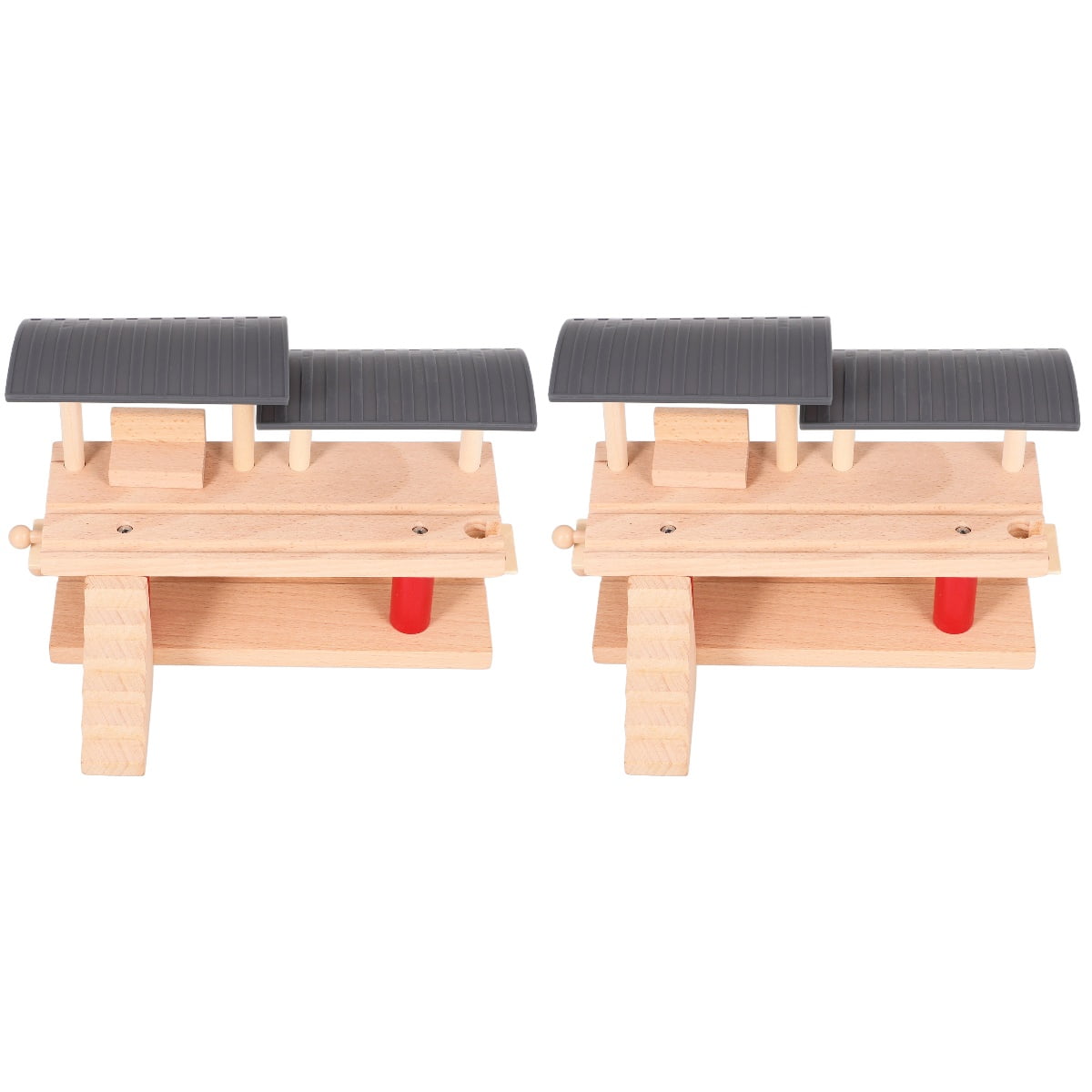 Raindrops 2pcs Simulation Station Platform Double-deck Diy Train Track ...