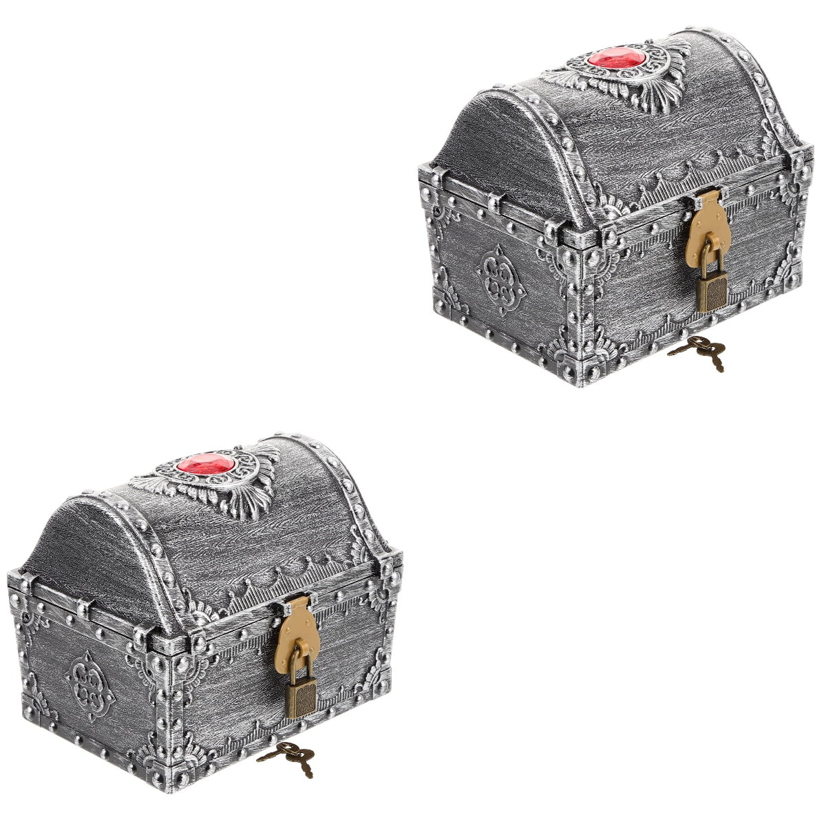 Raindrops 2pcs Small Treasure Box Pirate Chest Vintage Treasure Box ...