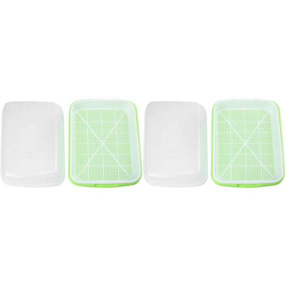 Raindrops 2pcs Soil-Free Wheatgrass Grower Hydroponic Nursery Pot ...