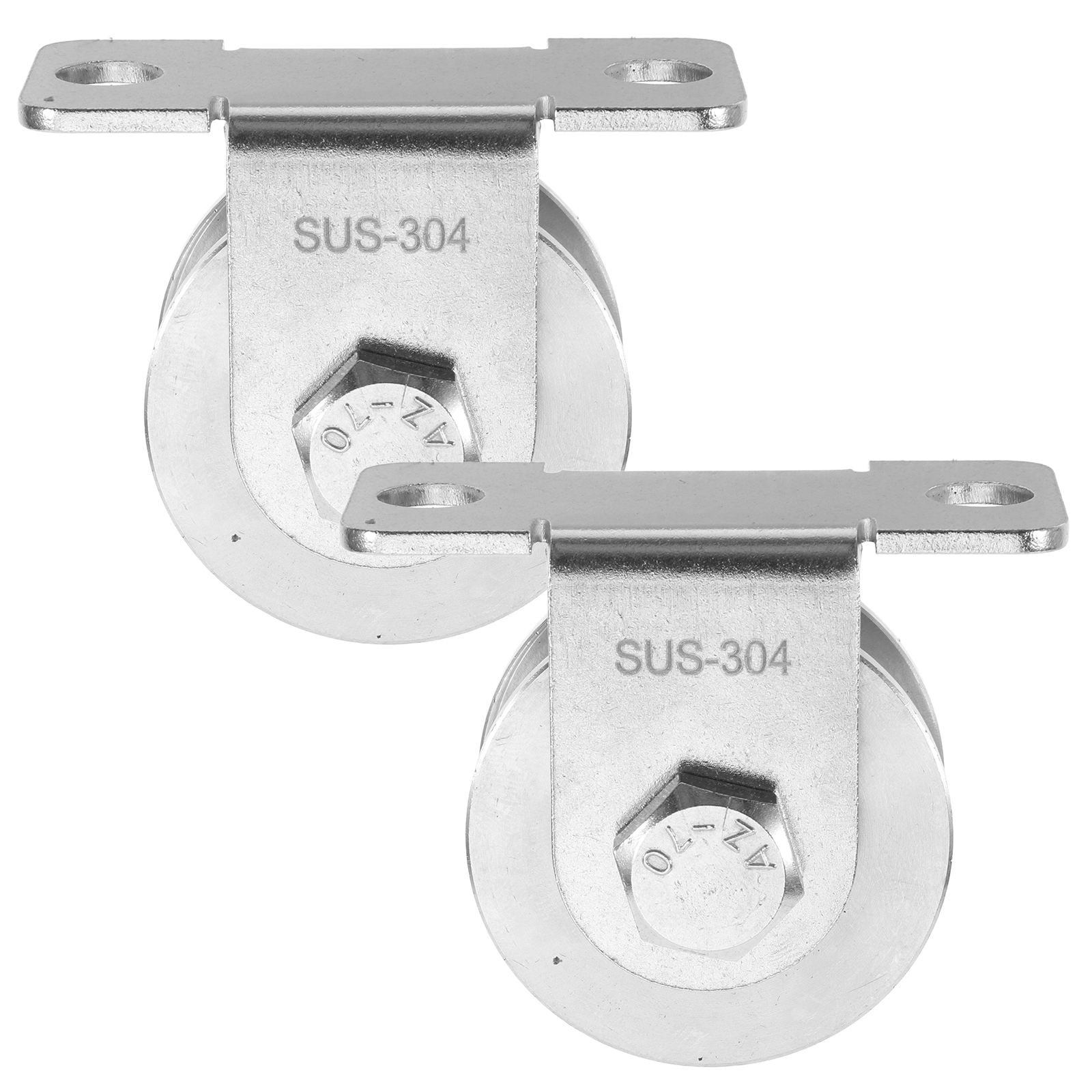 Raindrops 2pcs Stainless Steel Pulley Wheel Wall-mounted with Bearings ...