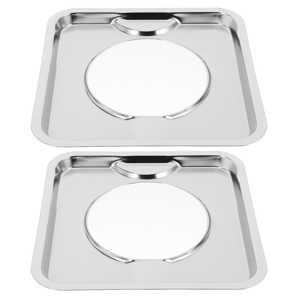 NIAIZEK 2-Pack Stainless Steel Gas Range Drip Pans for Easy Cleaning ...