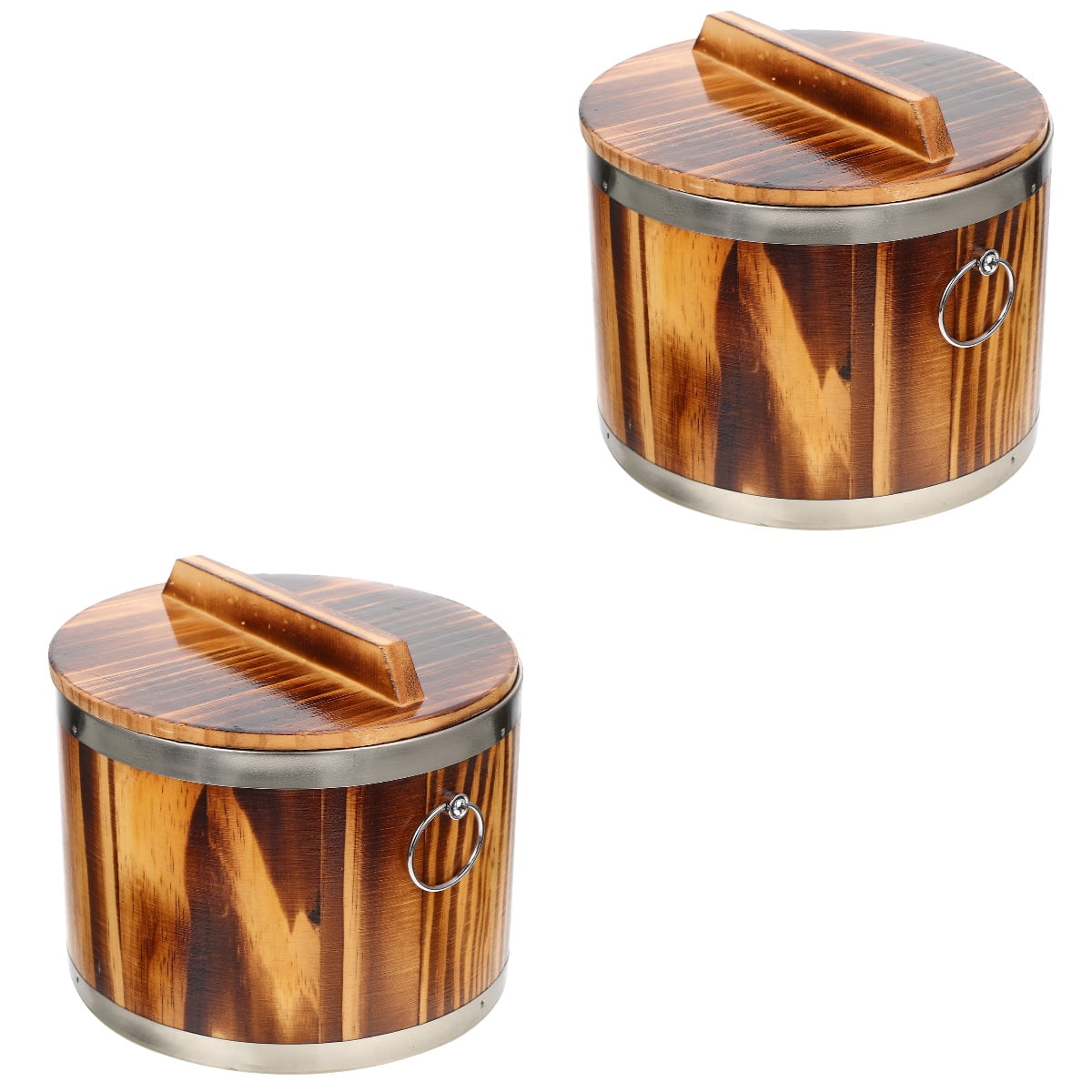 Raindrops 2pcs Steamer Rice Bucket Rice Bucket Wood Cooking Steamer ...