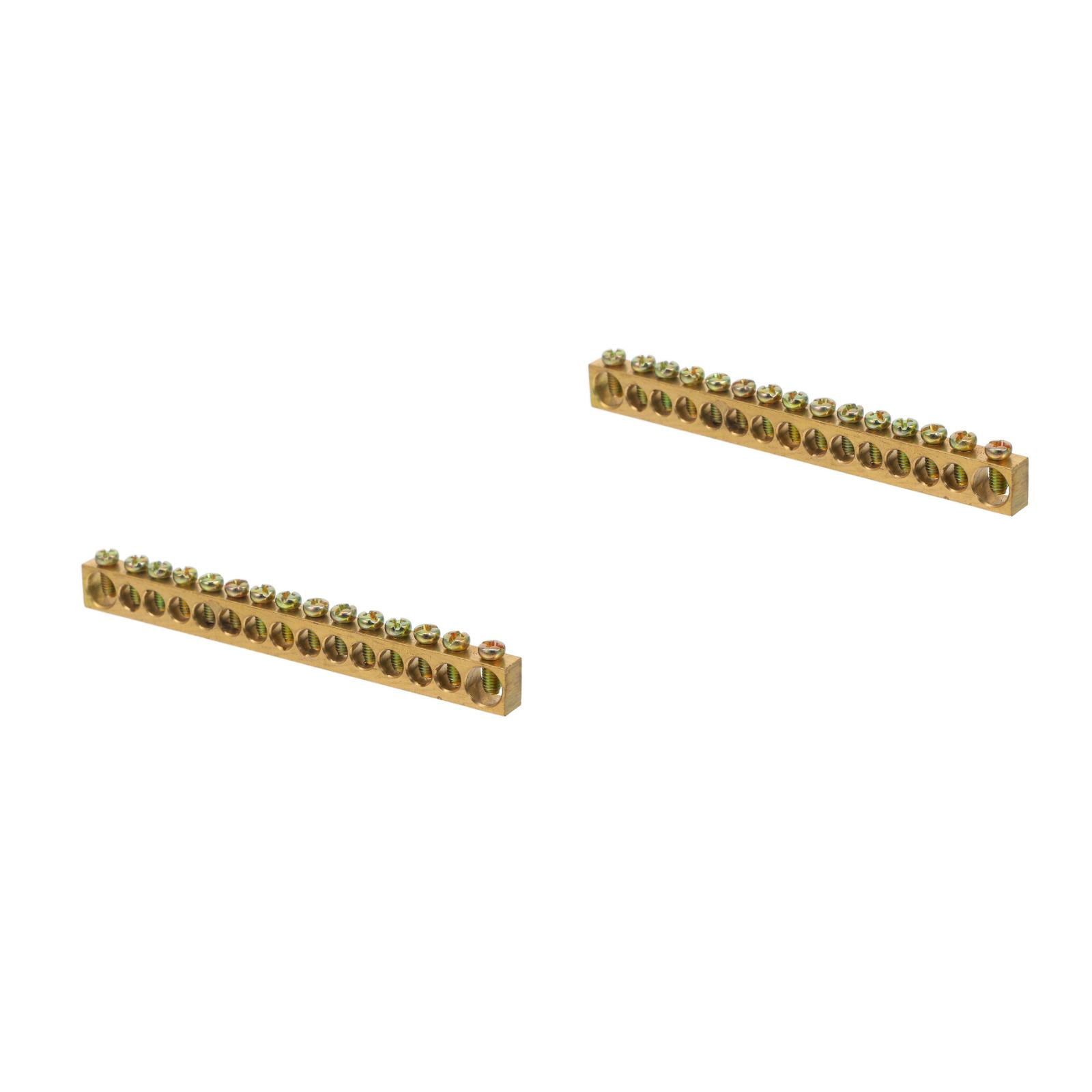 Raindrops 2pcs Terminals Bus Bar 15-Holes Ground Block Busbar Distribution Block Busbar Battery ...